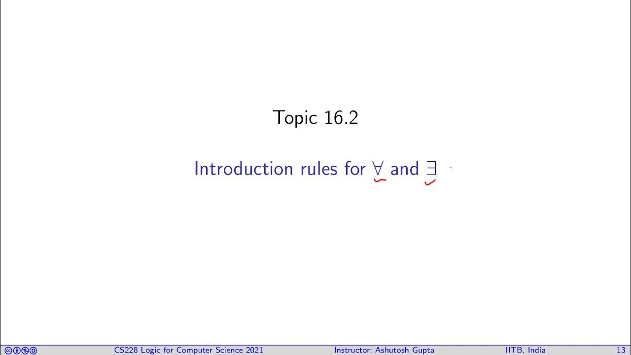 Lecture 15-2 Rules for introducing quantifiers in formal proofs - YouTube