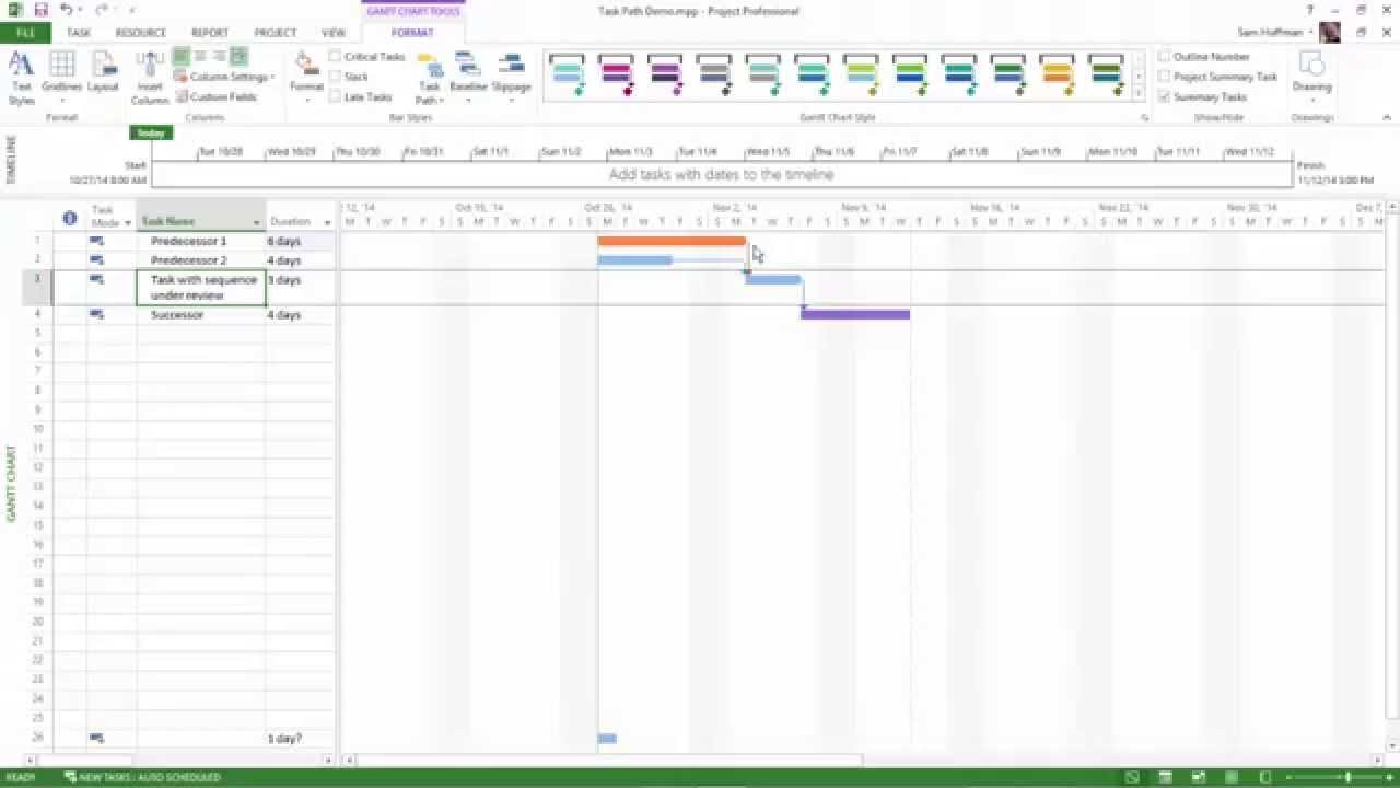 Using Task Path in Microsoft Project - YouTube