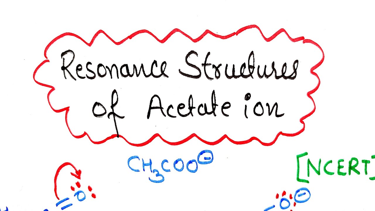 How to draw resonance structures of acetate ion | Resonance - YouTube