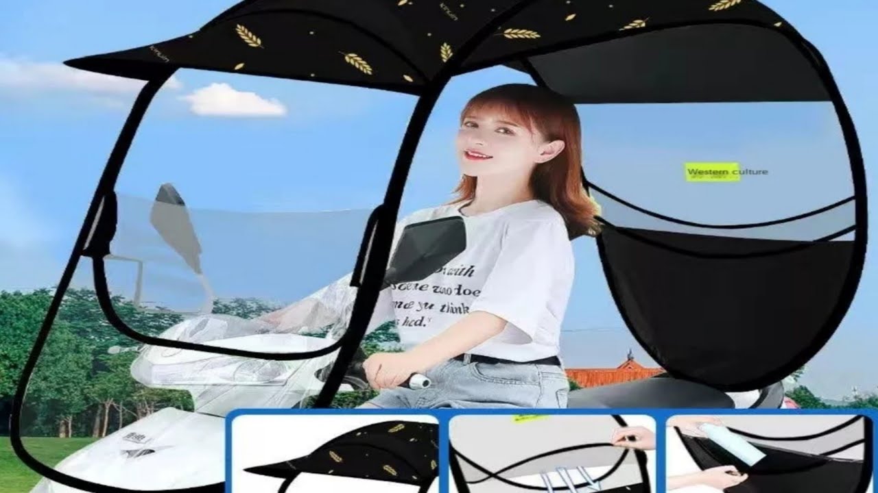 Canopy Rain Cover For Ebike And Motorcycle YouTube
