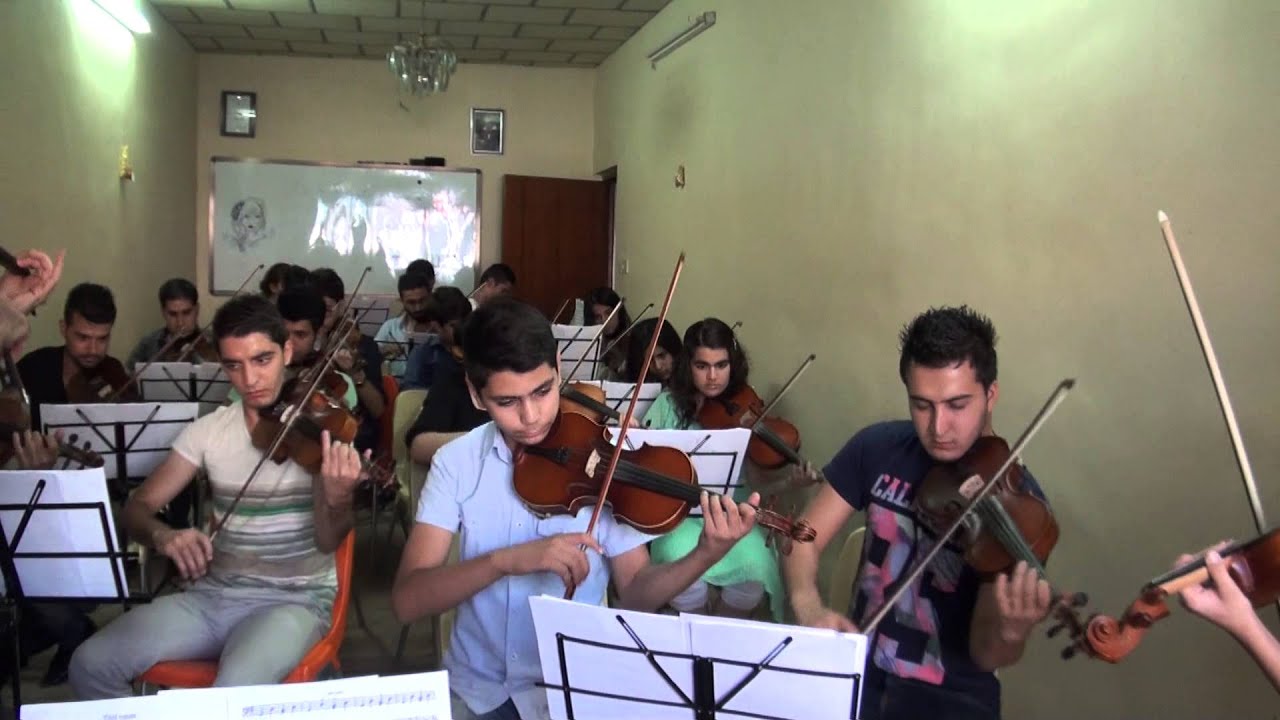 Rehearsal 12.09.2013, Yaran by Ako Aziz, Solo Violin Aland Najmaddin ...