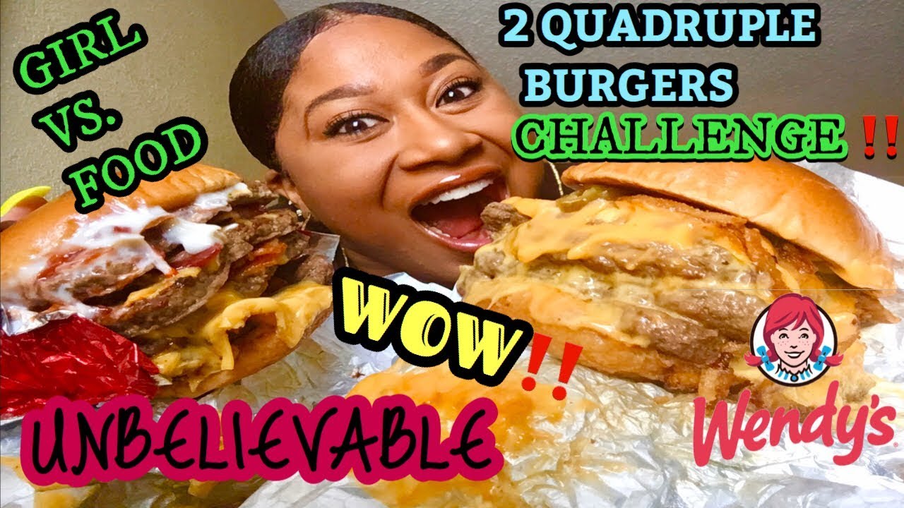 2 QUADRUPLE BURGER 🍔 CHALLENGE‼️ 🗣MOST OUTRAGEOUS CHALLENGE EVER‼️MUST ...