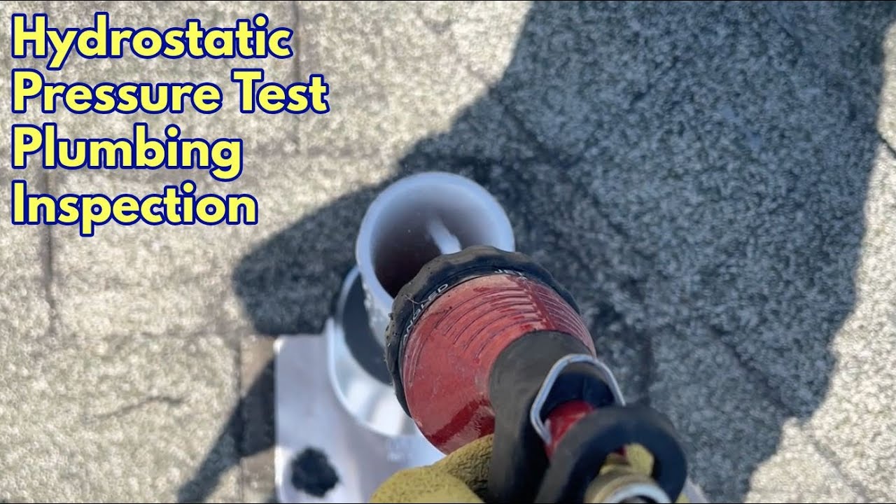 Hydrostatic Pressure Test for Plumbing Inspection Drain Lines - YouTube