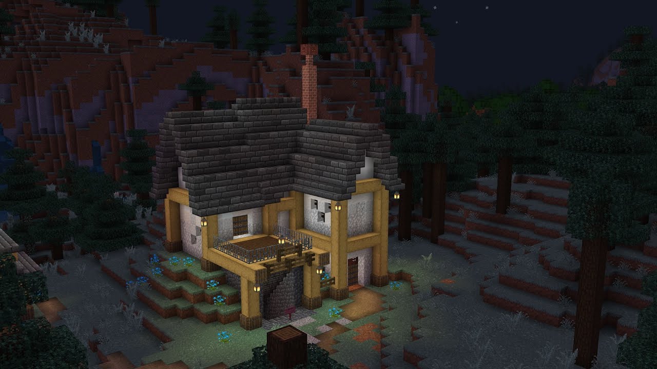Building with blue #2 longplay! mine shaft house - YouTube