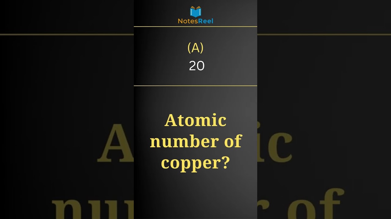 Copper Atomic Number