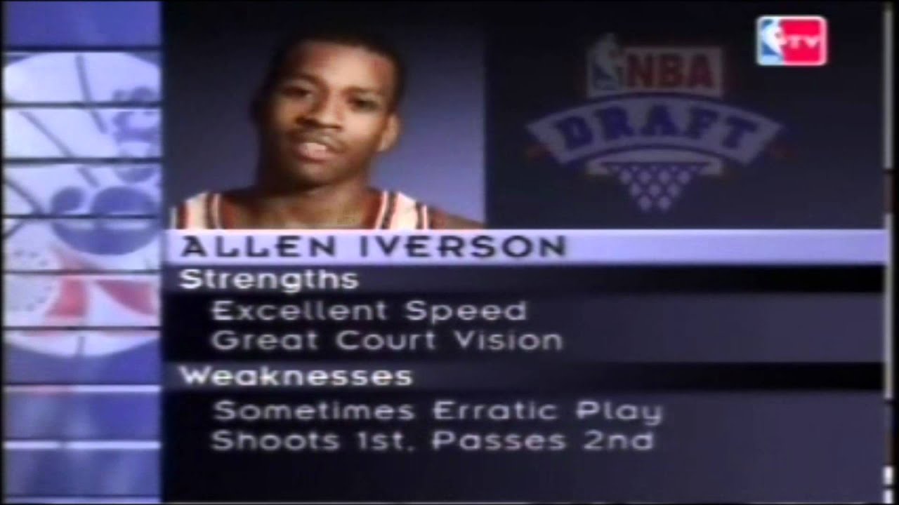 1996 NBA Draft 1st Pick - Allen Iverson - YouTube