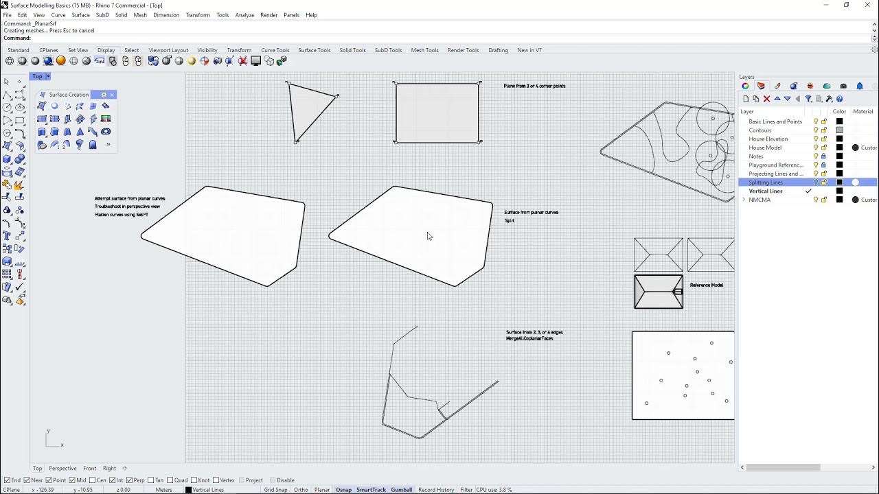 Rhino 3D Basics - Surface Modelling Part I - YouTube