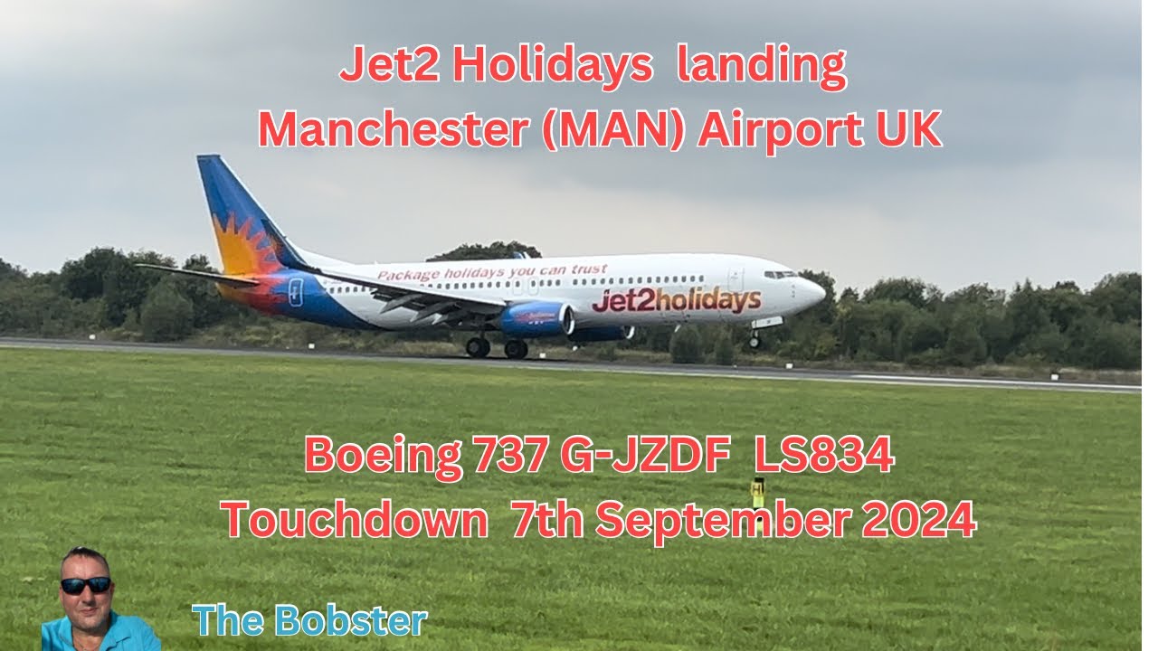 Jet2 Holidays landing at Manchester MAN Airport UK 7th September 2024 ...