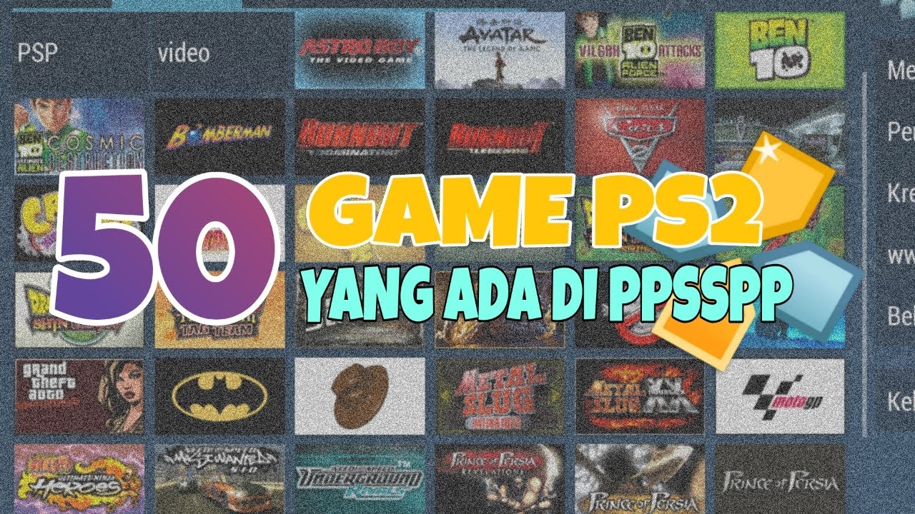 50 GAME PS2 YANG ADA DI PPSSPP - YouTube