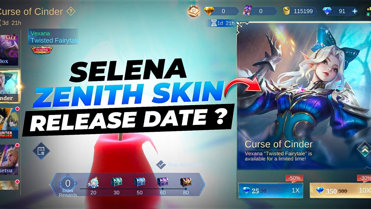 Curse of Cinder Event / Selena Zenith skin Mobile Legends promo ...