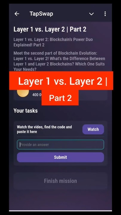 Layer 1 vs. Layer 2 | Part 2 | Tapswap code || tapswap code Layer 1 vs. Layer 2 | Part 2 # ...