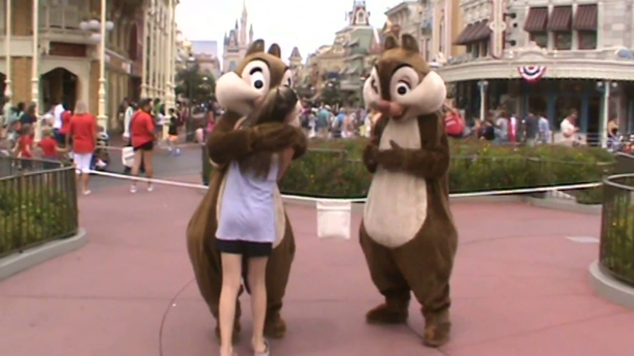 Chip and Dale Fun at Magic Kingdom WDW - YouTube