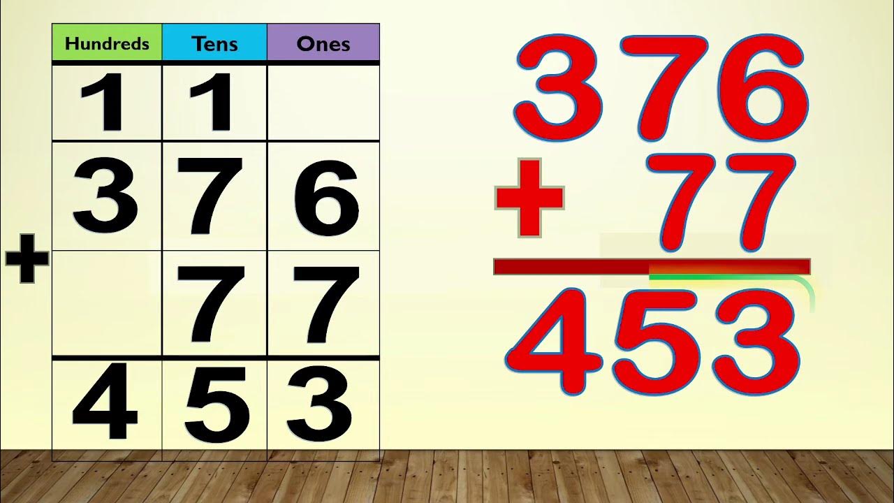 Adding 3-digit by 2 -digit numbers with regrouping - YouTube
