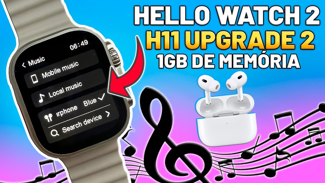 HELLO WATCH 2 ULTRA (H11 UPGRADE 2) com GRAVADOR DE VOZ - Leitor de E ...