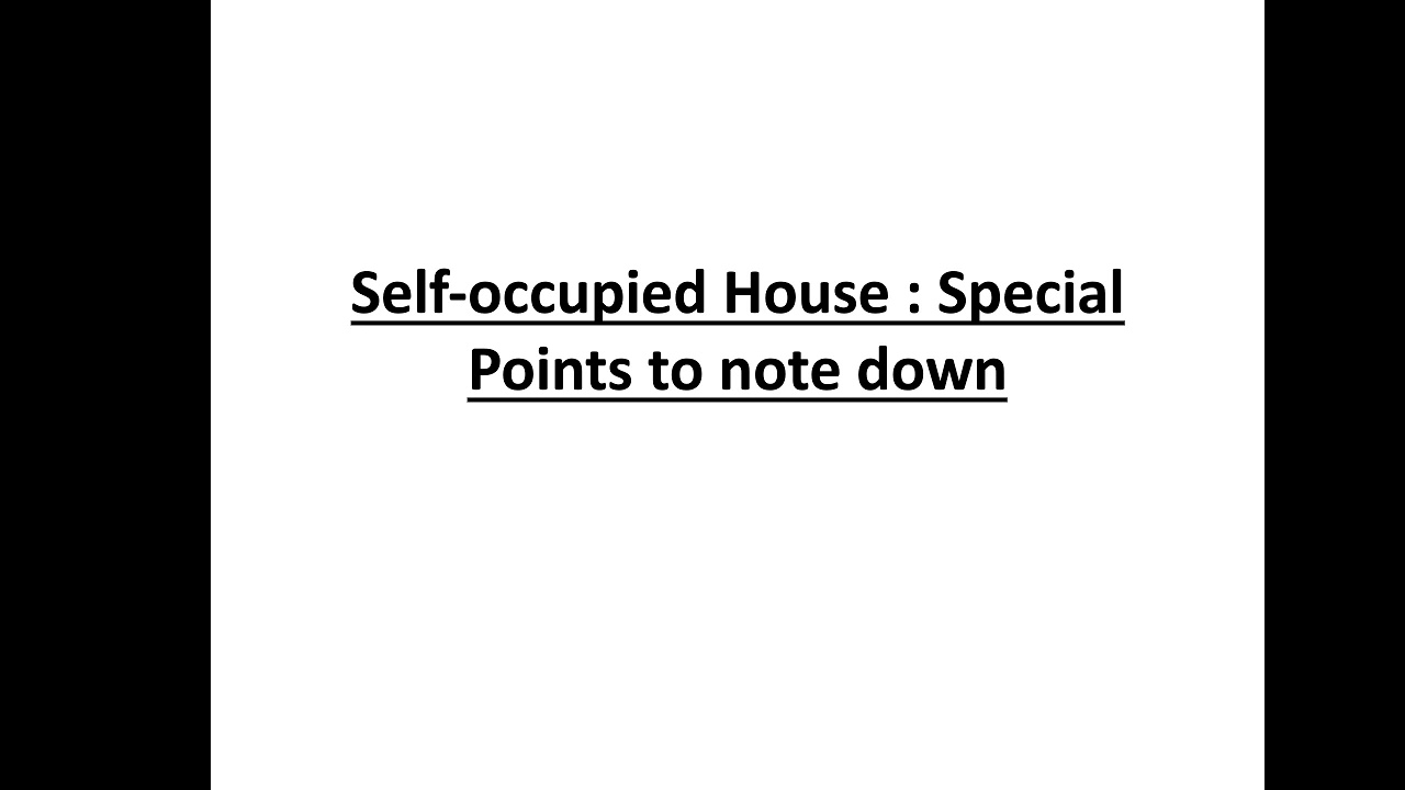 Special notes in valuation of Self-occupied house - YouTube