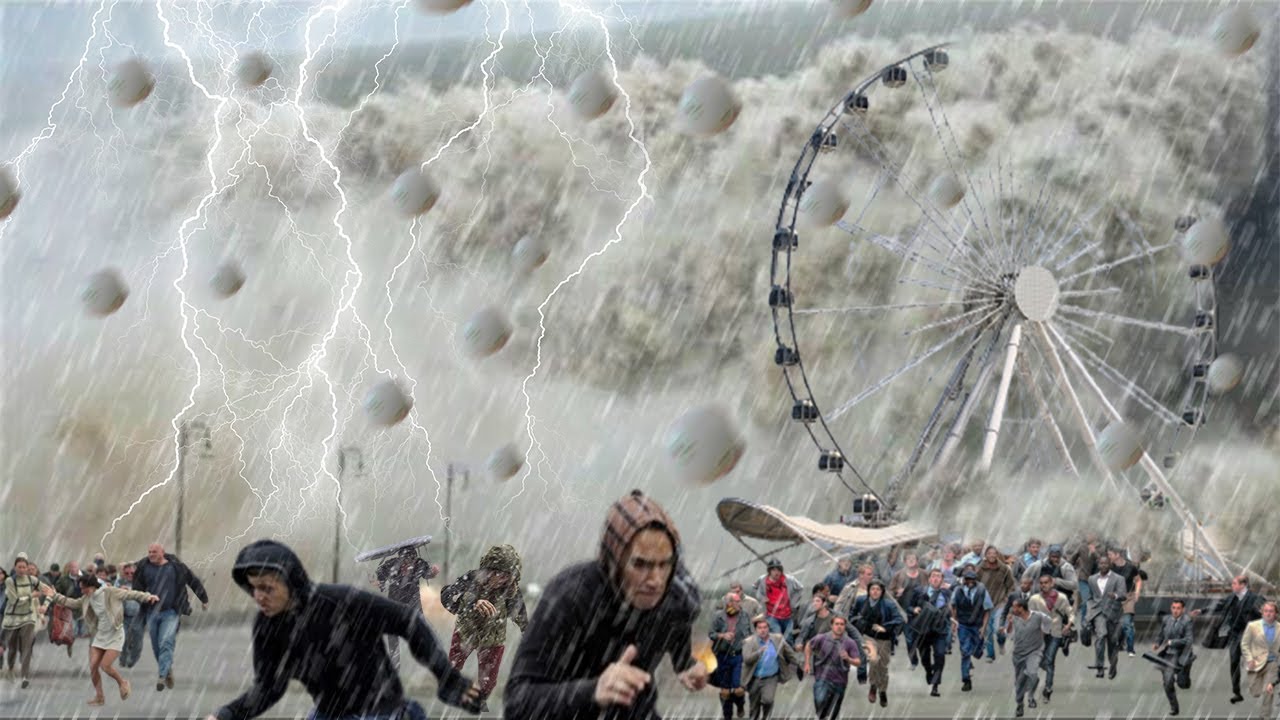 People in Arizona are running from doom! Monsoon storm and hail in ...