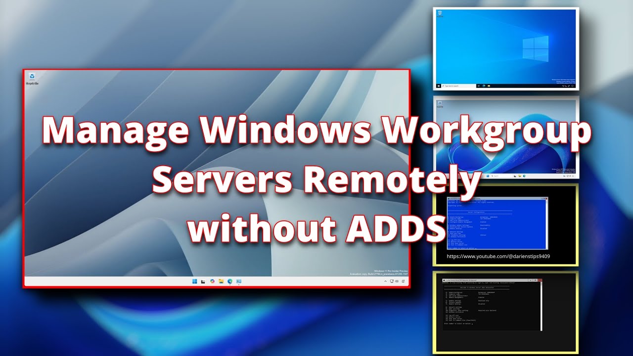 Manage Windows Workgroup Servers Remotely without ADDS - YouTube