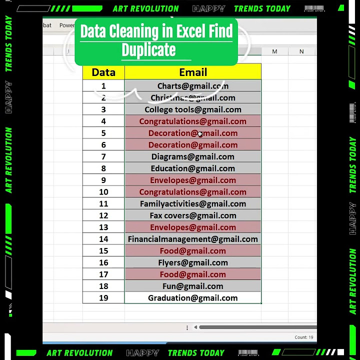 Data Cleaning in Excel find Duplicate #duplicate #excel #youtubeshorts #exceltips #exceltips # ...