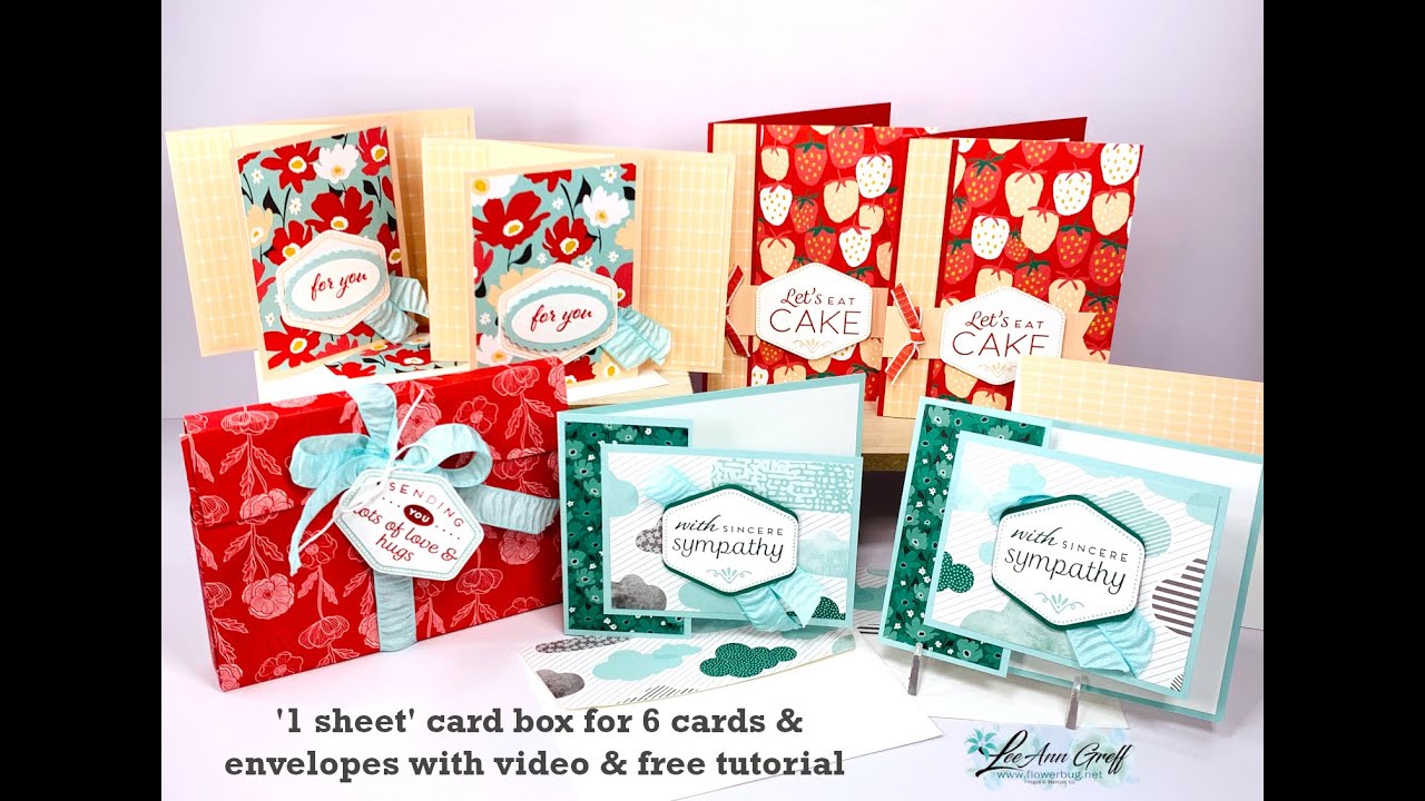 1 sheet box & 6 fun fold cards - YouTube