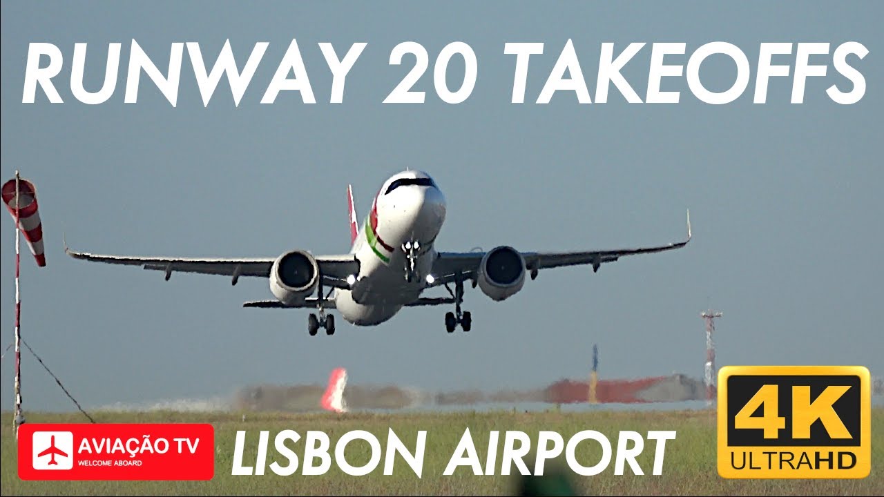 Runway 20 Takeoffs • Lisbon Airport (LIS/LPPT) - YouTube