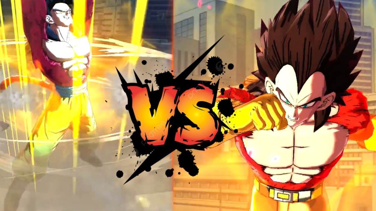 SSJ4 Goku Vs SSJ4 Vegeta Fight - Dragon Ball Legends Edit - YouTube