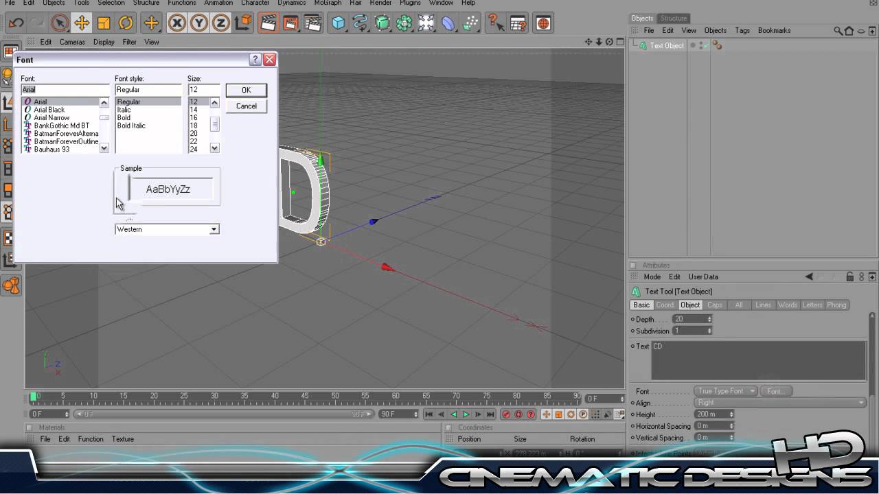 Cinema 4D| 3D Text| Tutorial| Nick| - YouTube