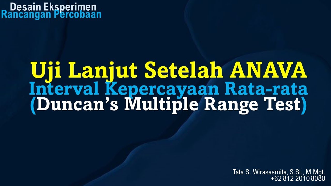 DE034.0 Perbandingan Multiple Interval Rata2 | Duncan's Multiple ...