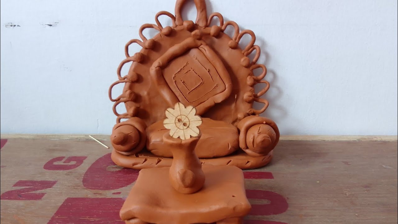 amazing making of handmade clay sofa / mini sofa set using clay - YouTube