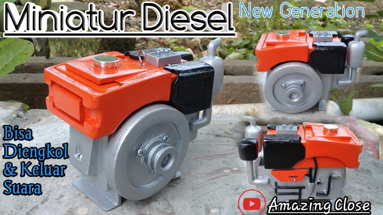 Cara Membuat Miniatur Mesin Diesel KUBOTA Terbaru Bisa Diengkol - YouTube