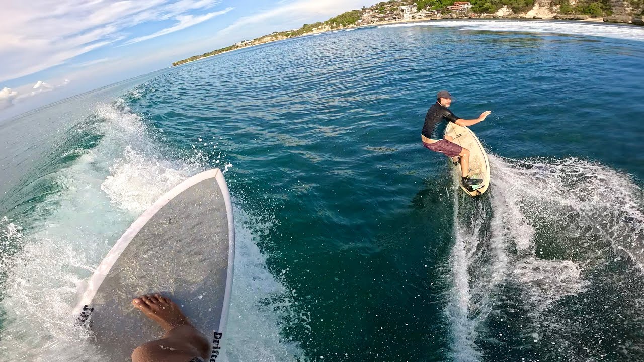 Surfing Impossible Beach Bali | 2-3 Ft Fun Session with Side Shore ...