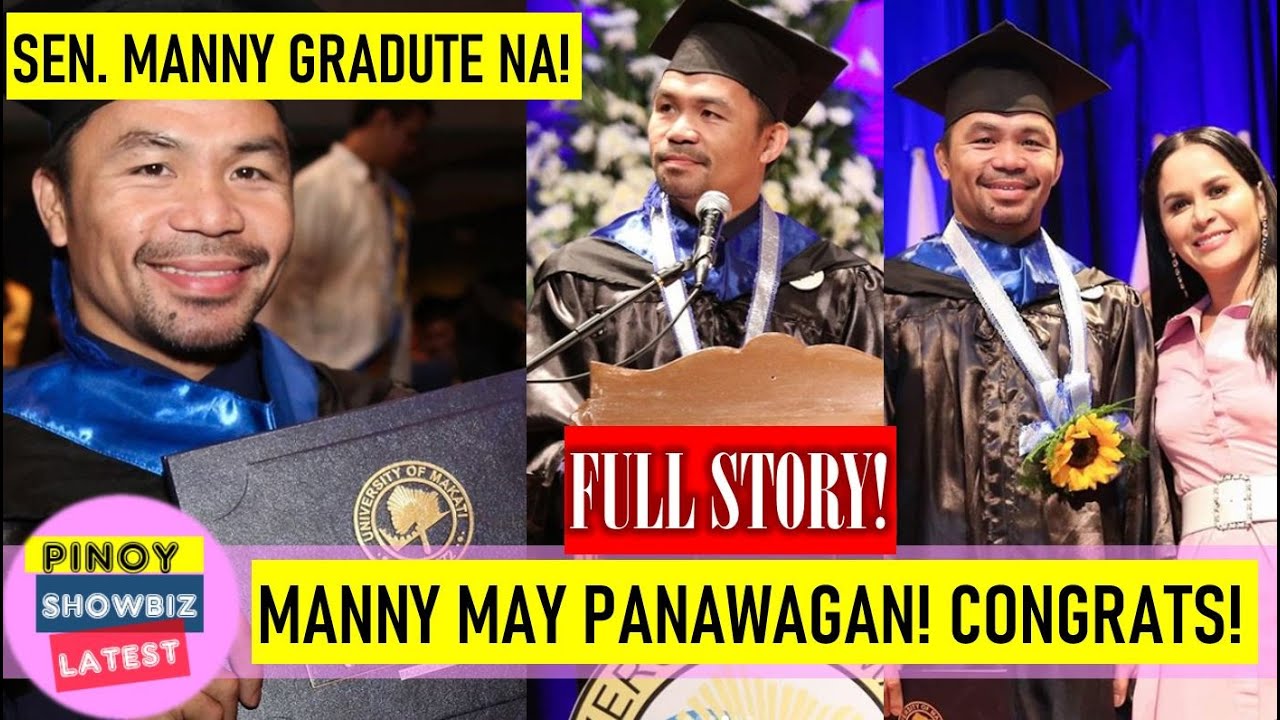MANNY PACQUIAO Graduated from College! Manny hindi na pwedeng Maliitin ...