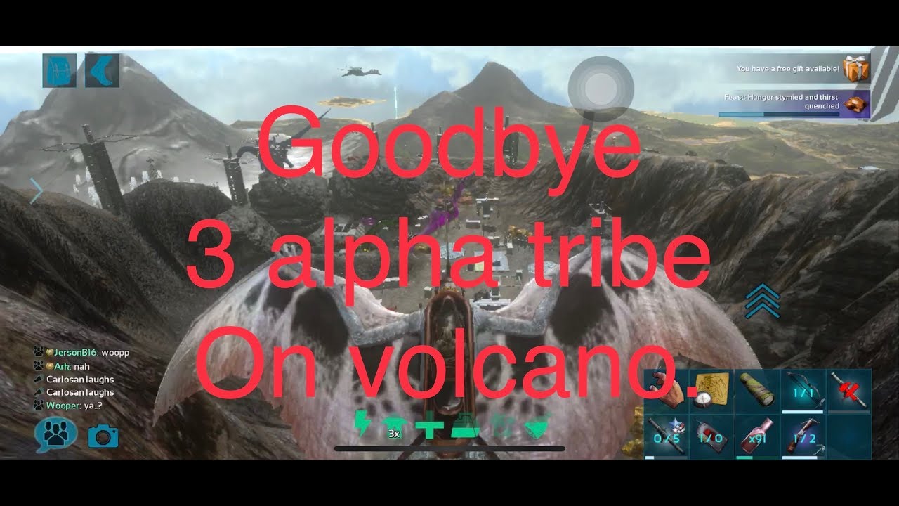 [Mon Ster] || (Ark Mobile) Attack 3 alpha tribes on volcanoes (The End ...