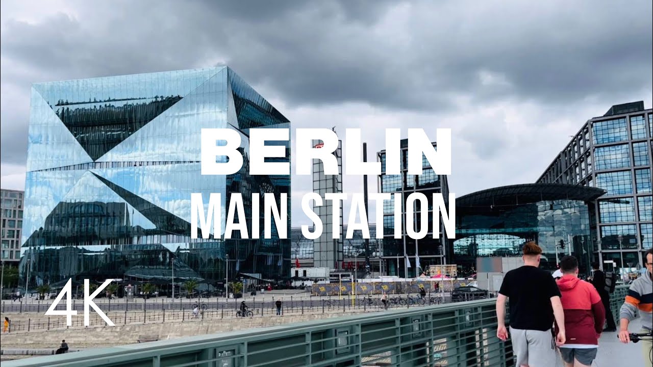 A walk through Berlin's 🇩🇪 main train station 4K #4kwalk #berlinwall # ...