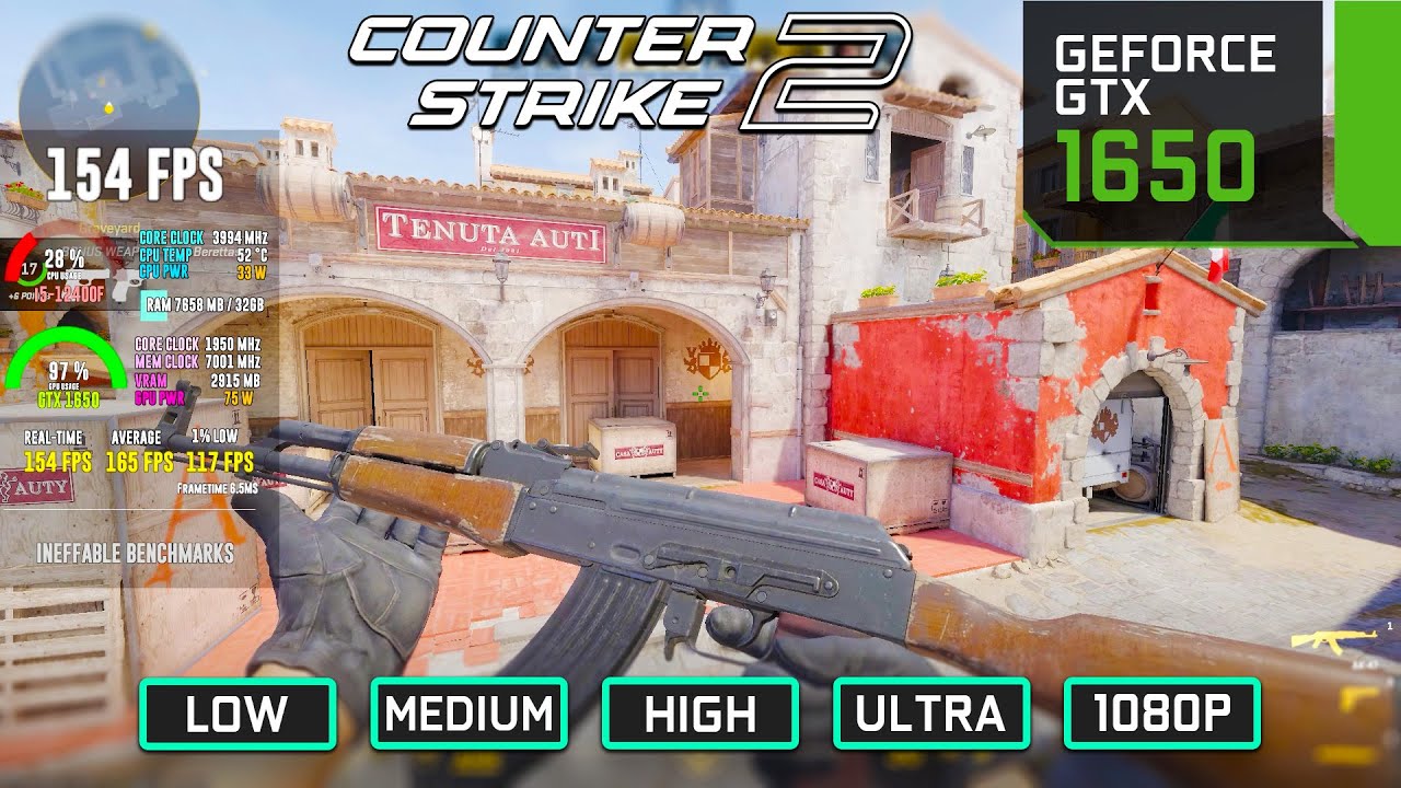 Counter-Strike 2: GTX 1650 - 1080p All Settings Tested (Solid ...