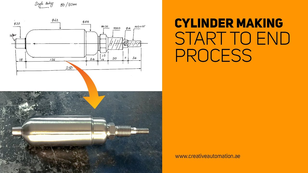 How to make pneumatic cylinder | Cylinder making start to end ...