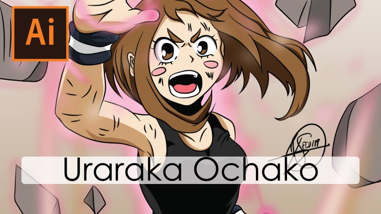 Speed Drawing - Uraraka Ochako - |Boku no Hero Academia| (Adobe ...