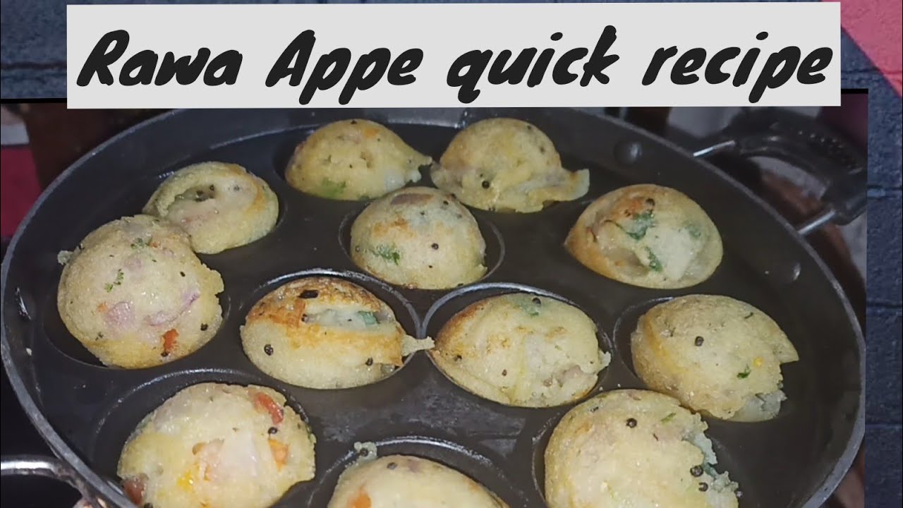 Rawa Appe Recipe- how To Make Rawa Appe | Instant Sooji Appam recipe ...