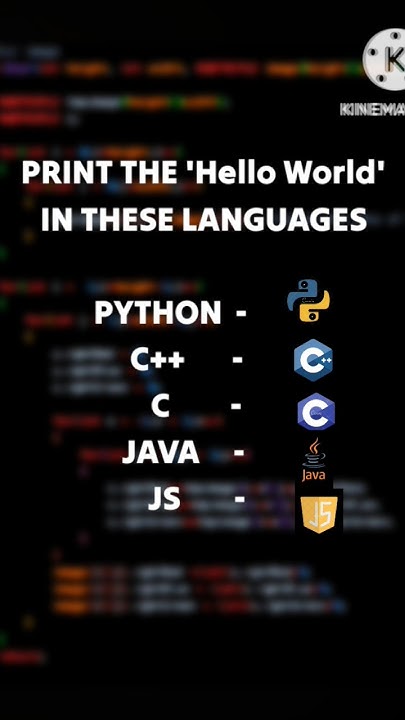 Print The 'Hello World' In Different Languages #programming #coding #shorts #code #cprogramming ...