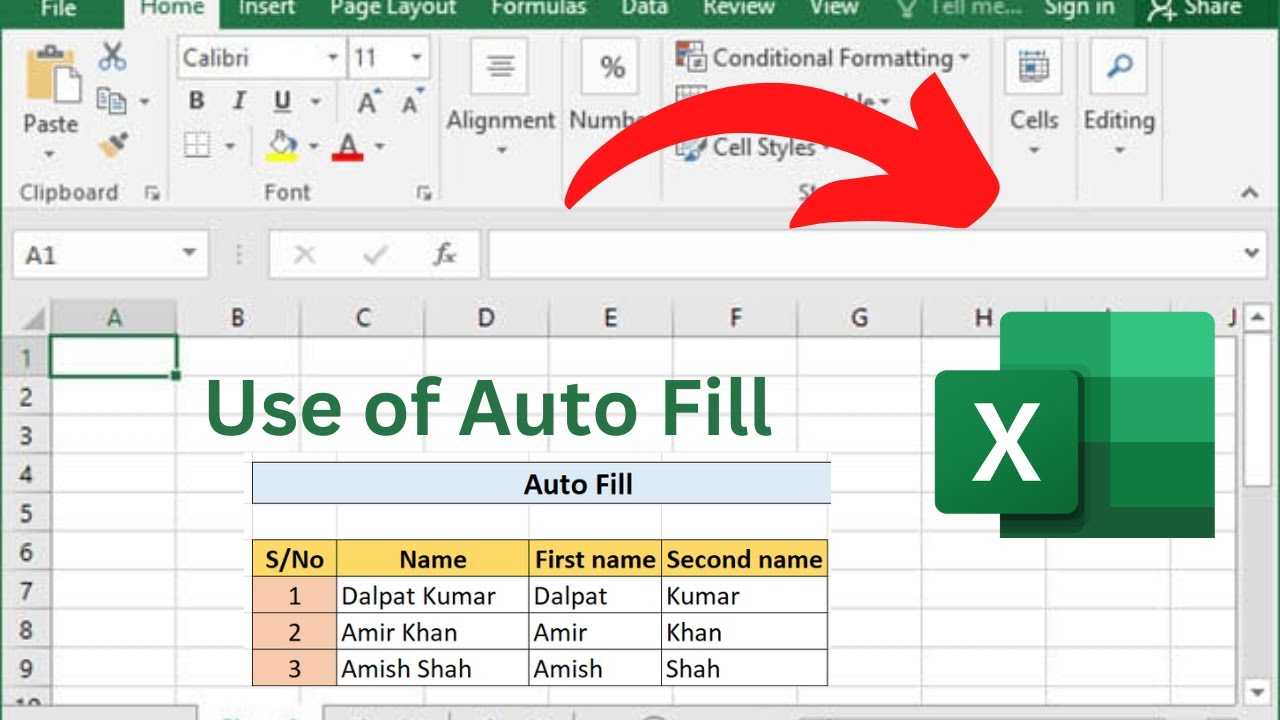 How To Use Autofill Data In Excel Techlearning Hub Learn Excel Youtube