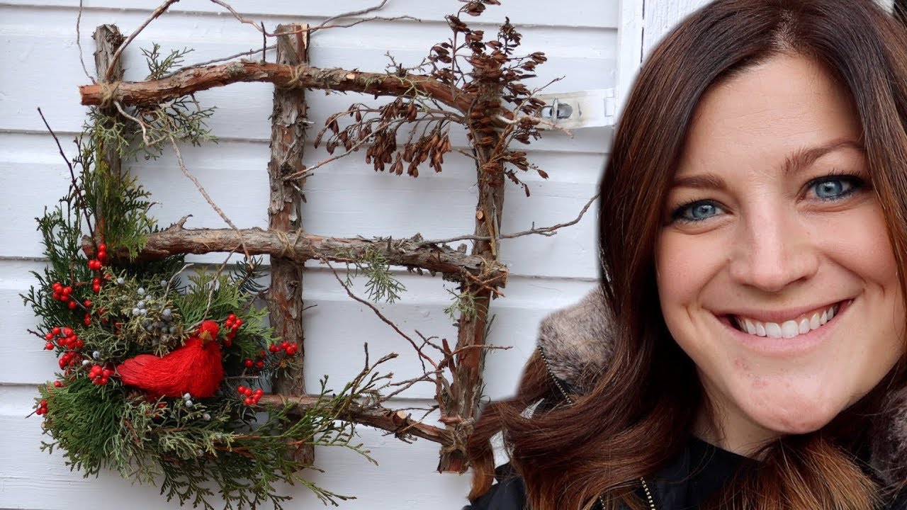 DIY Square Winter Wreath | Easy Seasonal Craft with Natural Materials ...