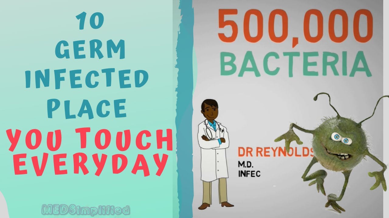 Top 10 GERM INFECTED AREAS YOU TOUCH EVERYDAY plus How to stay CLEAN ...