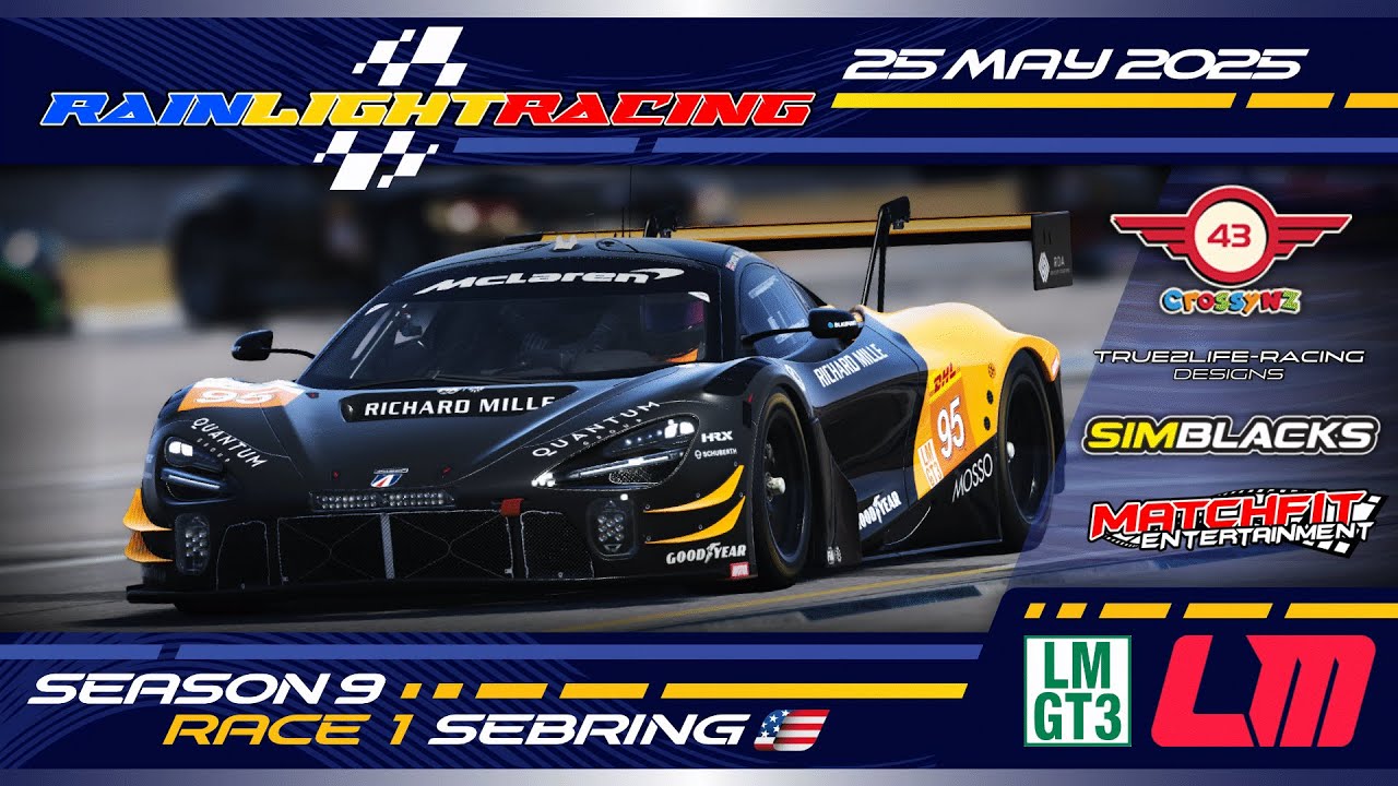 RAIN LIGHT RACING | 2025 | LMU SERIES | RND-1 | SEBRING - YouTube