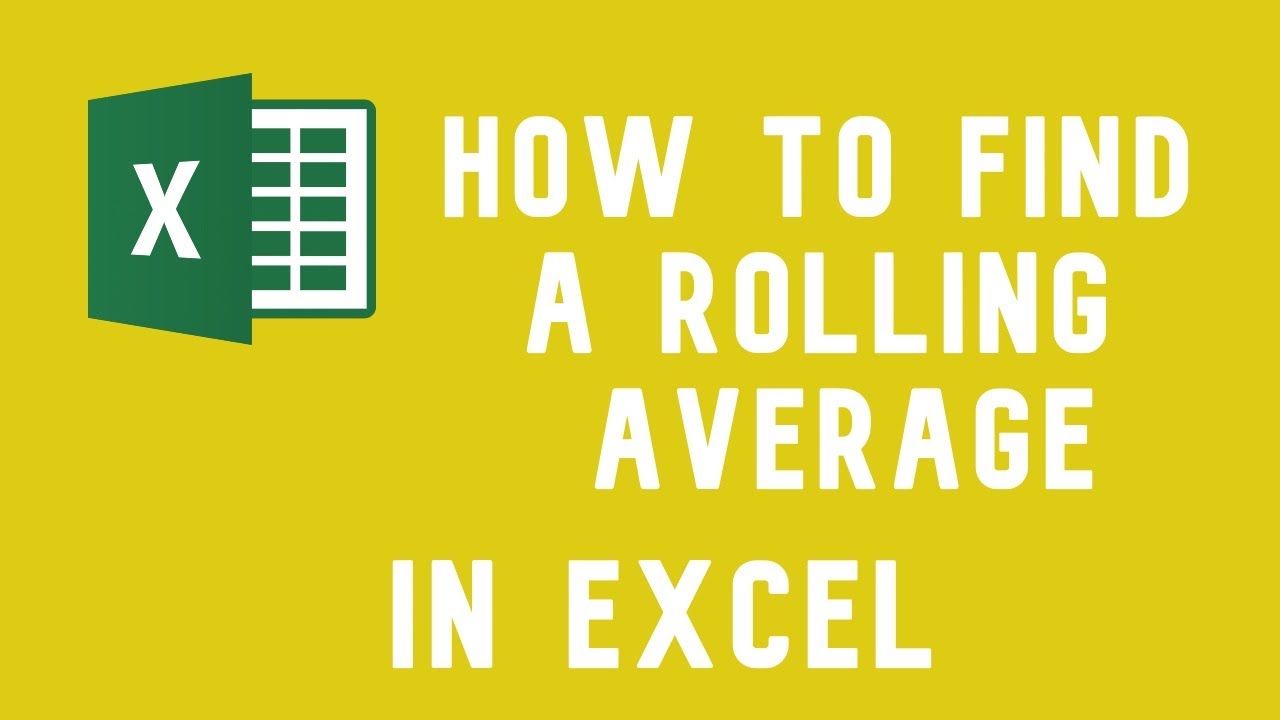 How To Find Rolling Average In Exel Video Average Excel Exceltips 7925