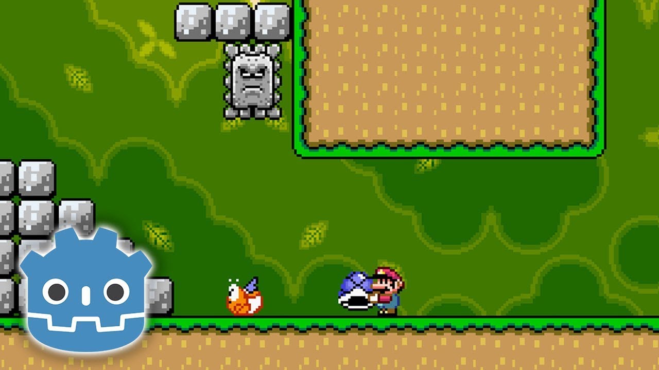 Godot - Super Mario World #3 - Shells & Thwomp - YouTube