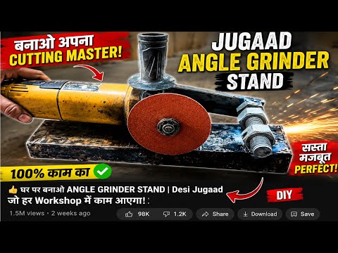🔥 Angle Grinder Ko Bana Diya Cutting Master Machine | Amazing DIY Jugaad 