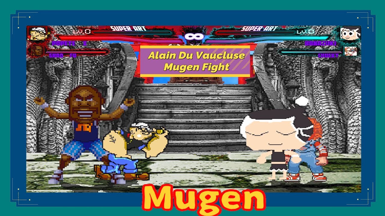 Mugen : Popeye X & Shaq Vs Hanazuki & Chucky (Request) - YouTube