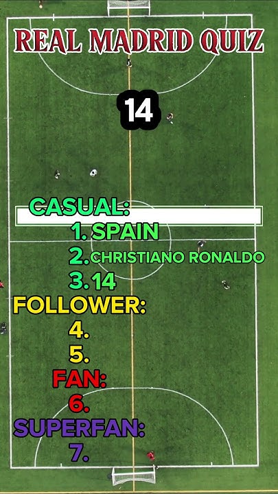 Only a superfan of Real Madrid can get all questions right! #football # ...