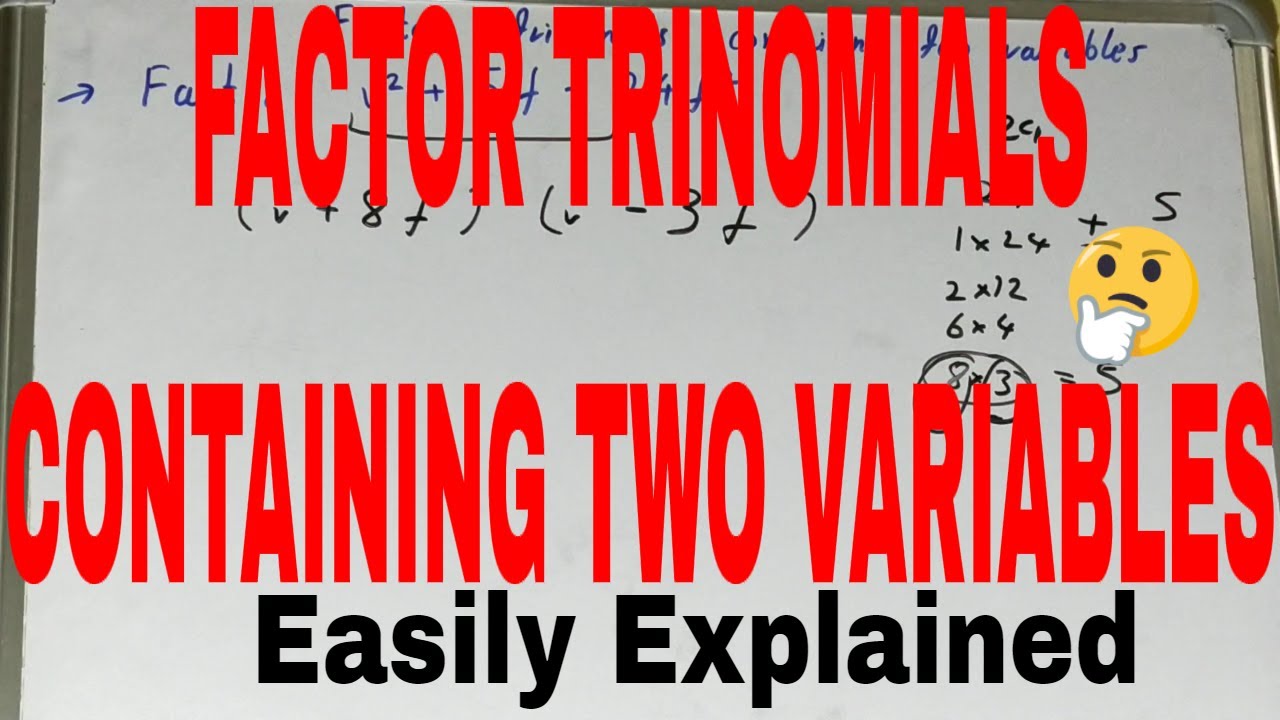 How To Factor Trinomials With Two Variables Factor Trinomials With Two How To Factor Trinomials With Two Variables Factor Trinomials With Two