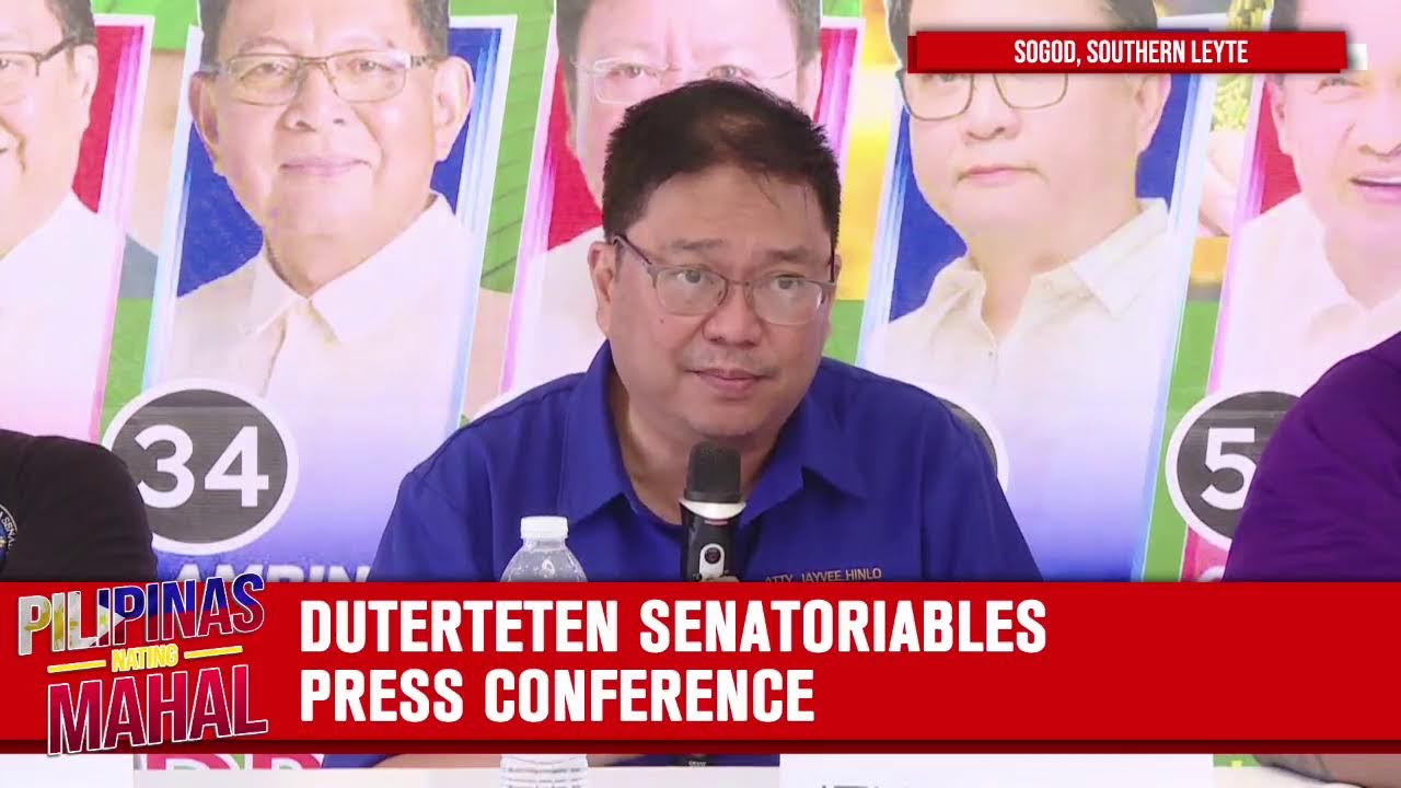 LIVE: DuterteTen Senatoriables Press Conference in Sogod, Southern ...
