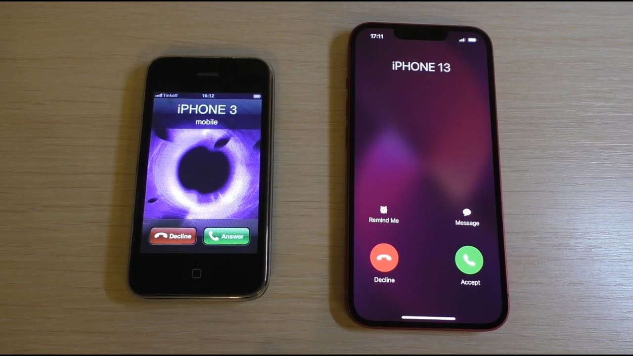 iPhone 3 vs iPhone 13 Incoming Call - YouTube